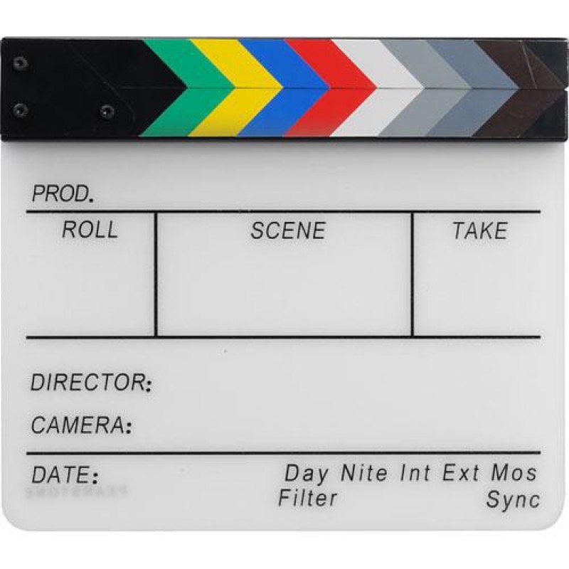 Pearstone Acrylic Dry Erase Clapboard with Color Sticks (9.75x11)